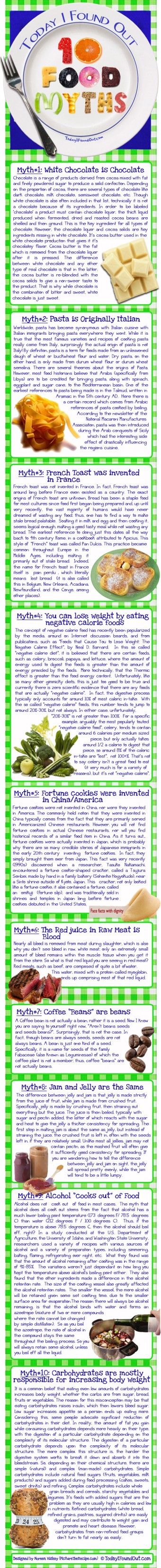 10 Food Myths Dispelled