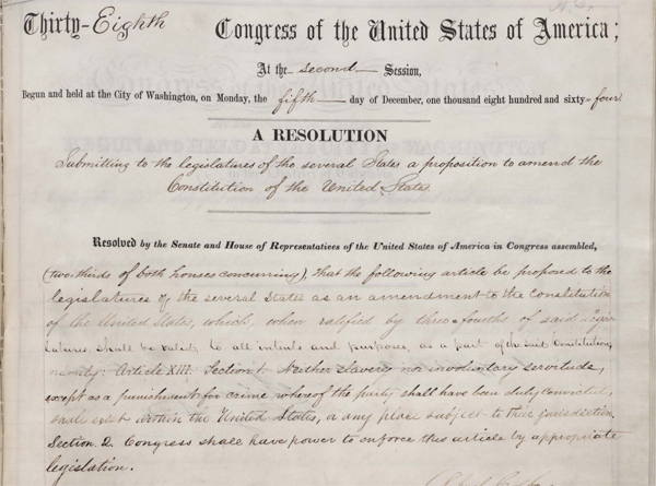 13th amendment ratified 2013